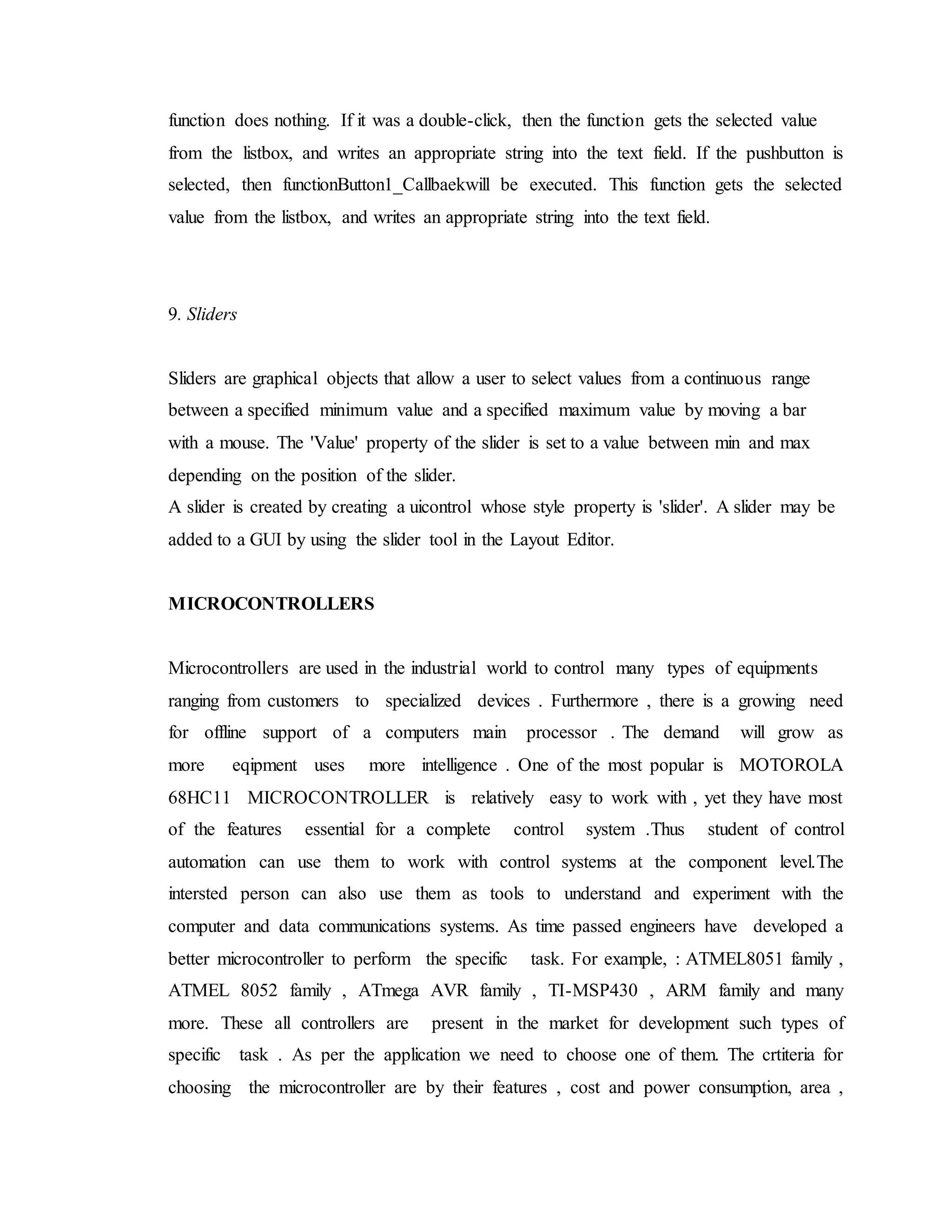 Final report on gui based device control using matlab | PDF