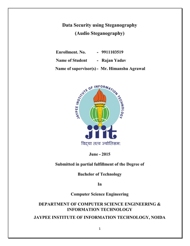 Data Security Using Audio Steganography | PDF | Digital Audio | Computer Software and Applications