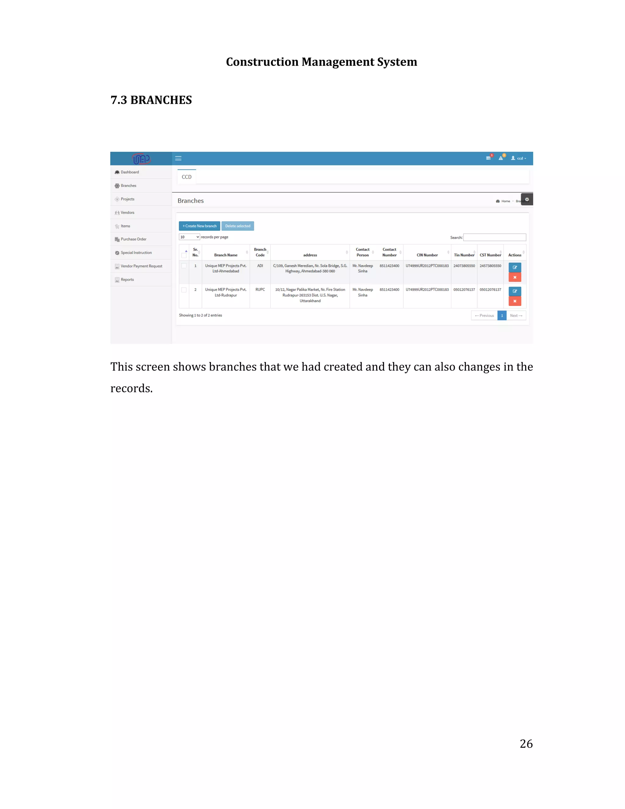 construction management system final year report | PDF