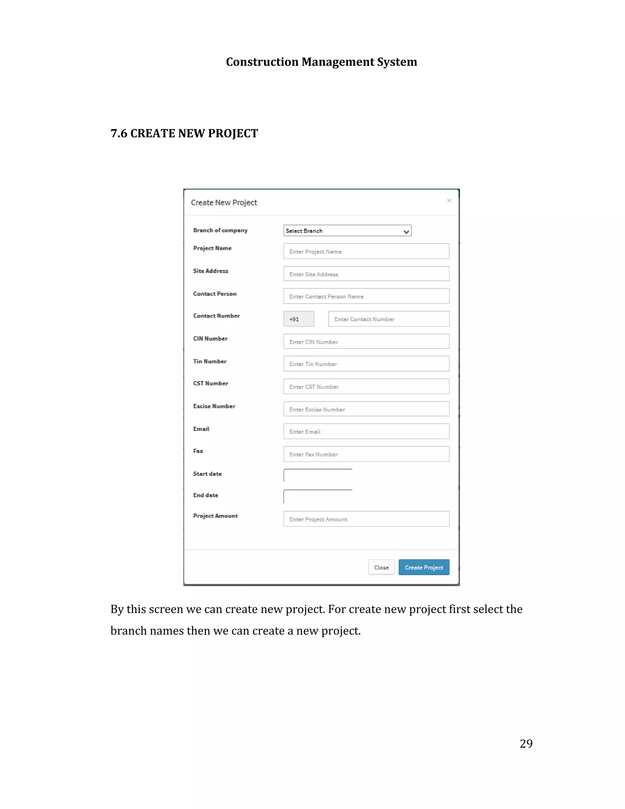 construction management system final year report | PDF