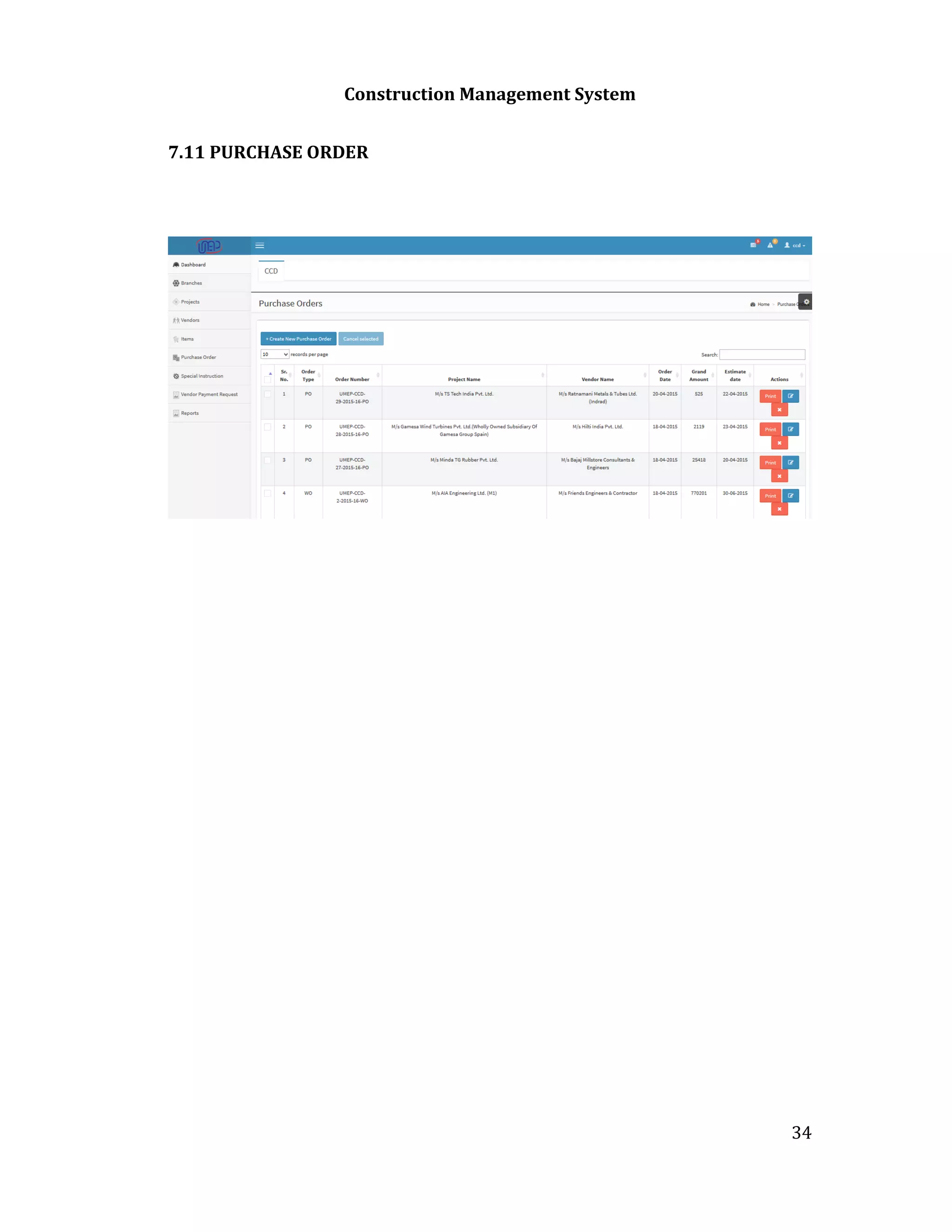 construction management system final year report | PDF