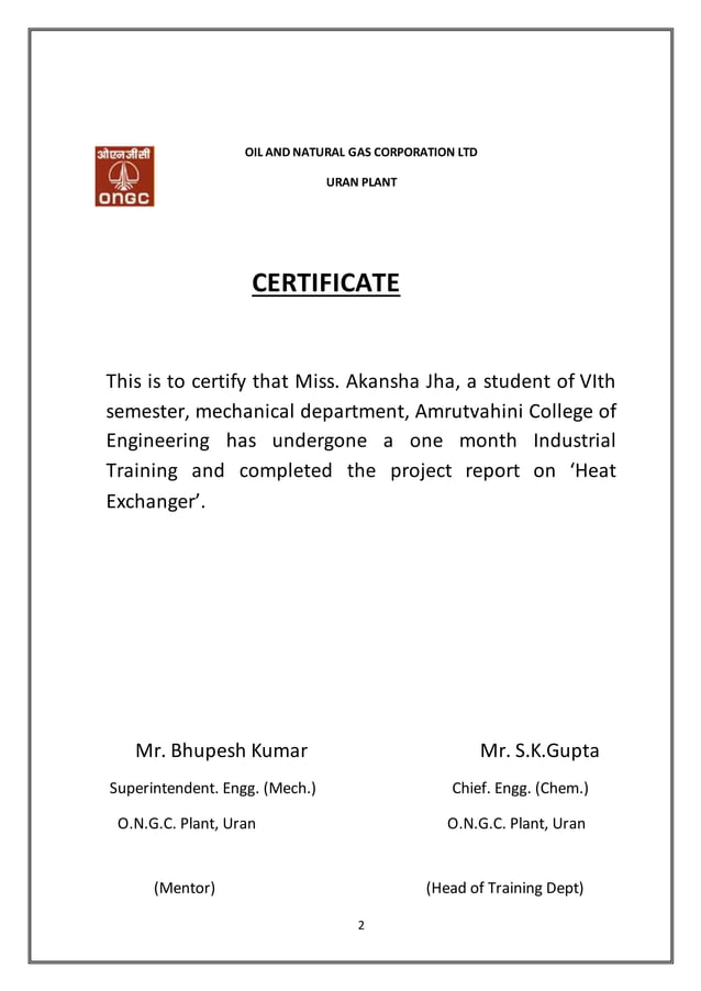 ONGC Training on Heat Exchangers, Compressors & Pumps | PDF