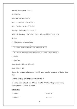 ONGC Training on Heat Exchangers, Compressors & Pumps | DOCX