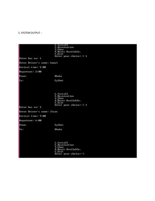 Report On Bus Ticket Reservation | PDF