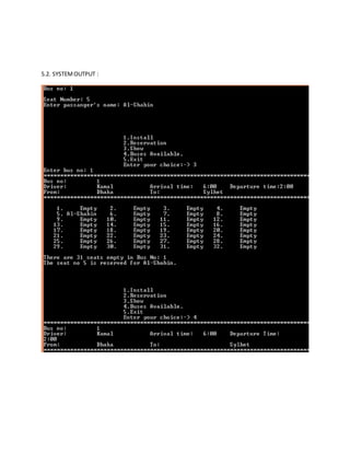 Report On Bus Ticket Reservation | PDF