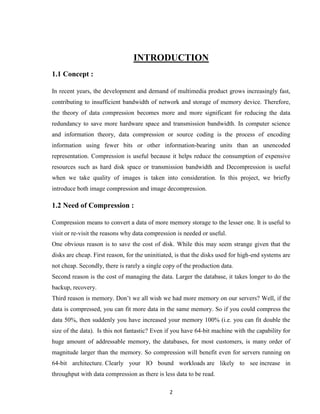 IMAGE COMPRESSION AND DECOMPRESSION SYSTEM | PDF