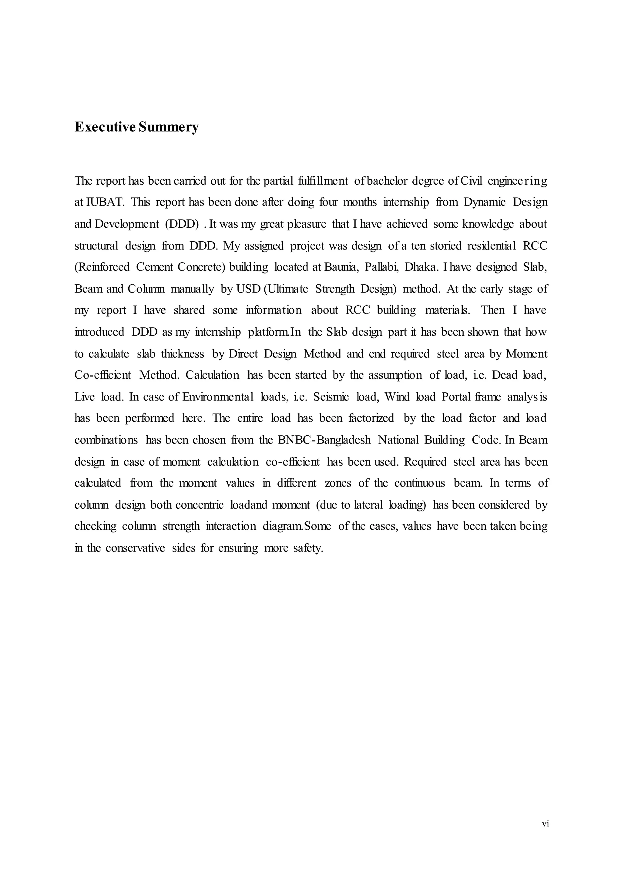 Analysis and Design of Structural Components of a Ten Storied RCC ...