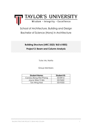 Building Structure Final report | PDF
