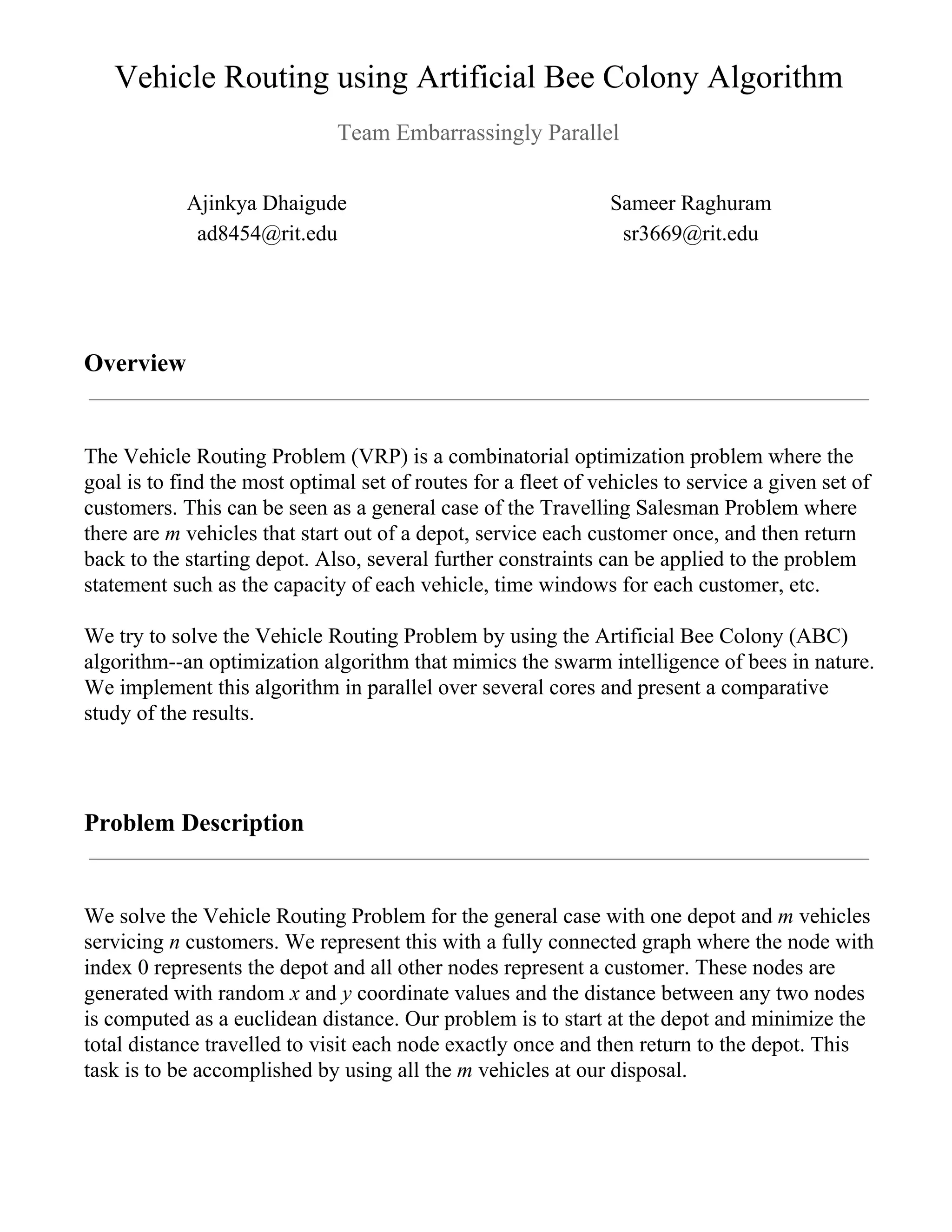 Parallel Artificial Bee Colony Algorithm | PDF Parallel Artificial Bee Colony Algorithm | PDF