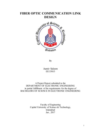 Optical Fiber link Design Complete guide by Aamir Saleem | DOCX