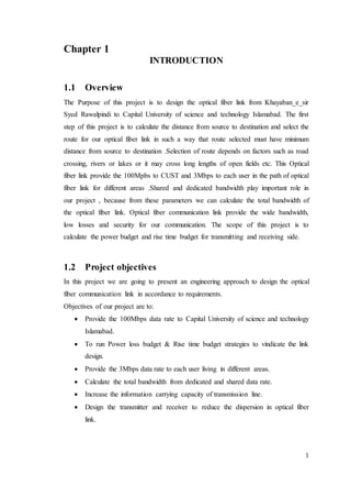 Optical Fiber link Design Complete guide by Aamir Saleem | DOCX