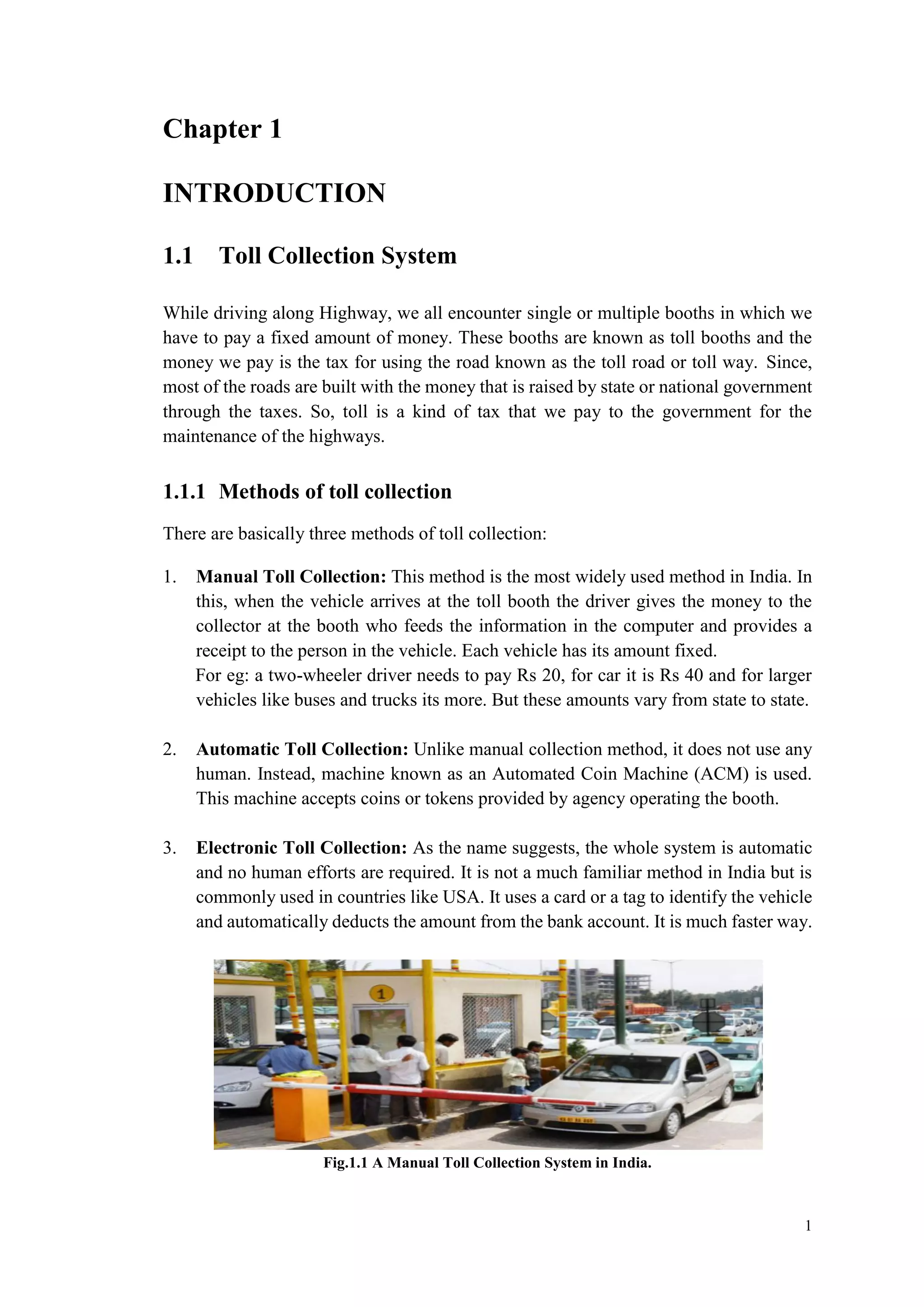 Project Report Rfid Based Automated Toll Collection System Using Arduino Amity University Pdf