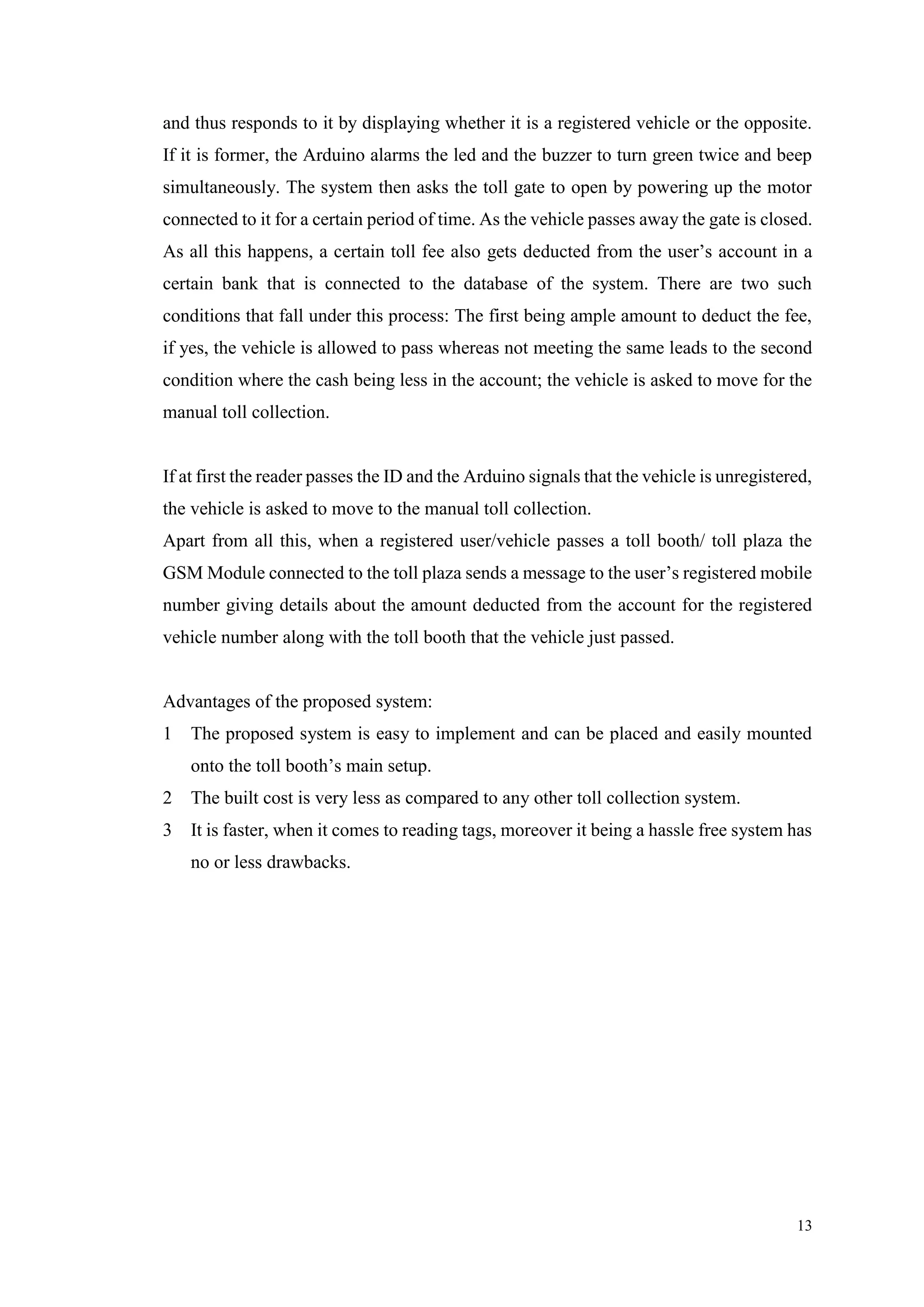 Project Report Rfid Based Automated Toll Collection System Using Arduino Amity University Pdf