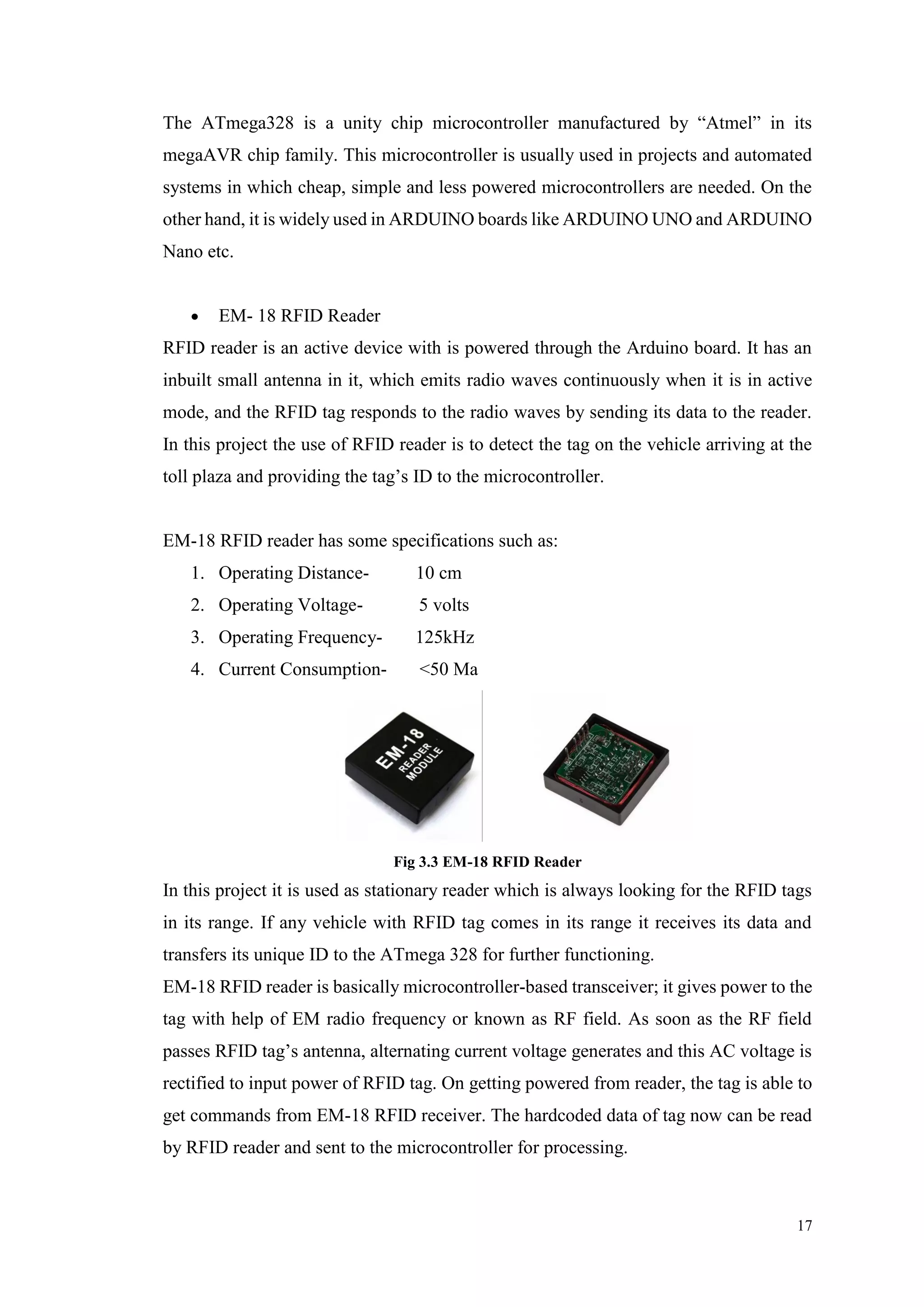 Project Report Rfid Based Automated Toll Collection System Using Arduino Amity University Pdf