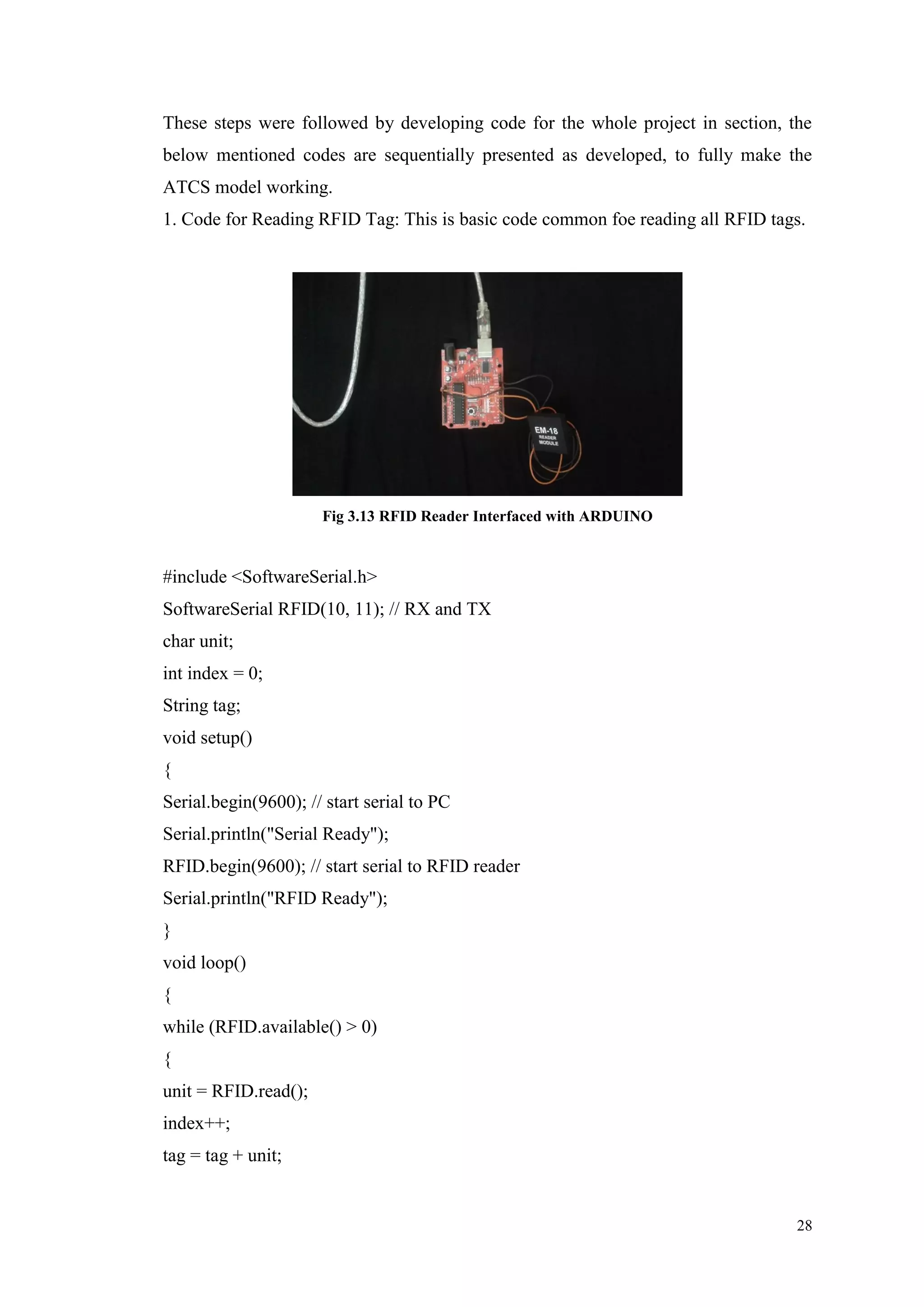 Project Report Rfid Based Automated Toll Collection System Using Arduino Amity University Pdf