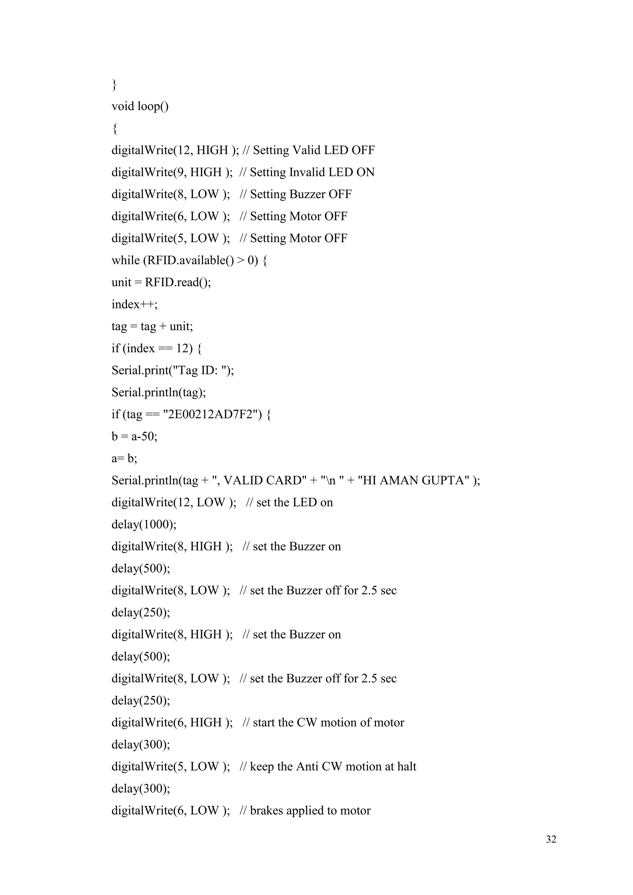 Project Report- RFID Based Automated Toll Collection System using Arduino @ Amity University | PDF