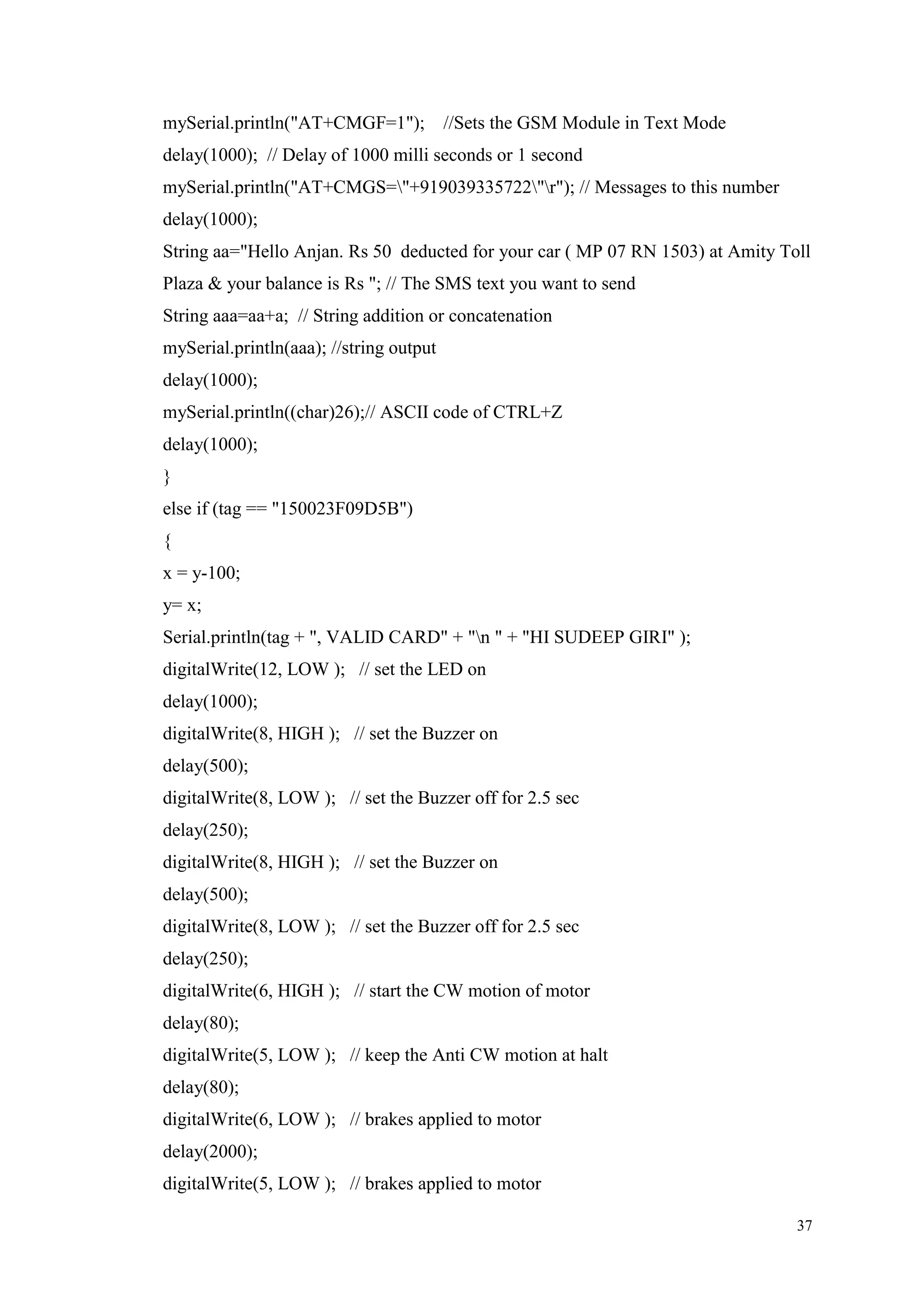 Project Report- RFID Based Automated Toll Collection System using ...