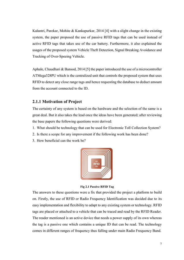 Project Report- RFID Based Automated Toll Collection System using Arduino @ Amity University | PDF