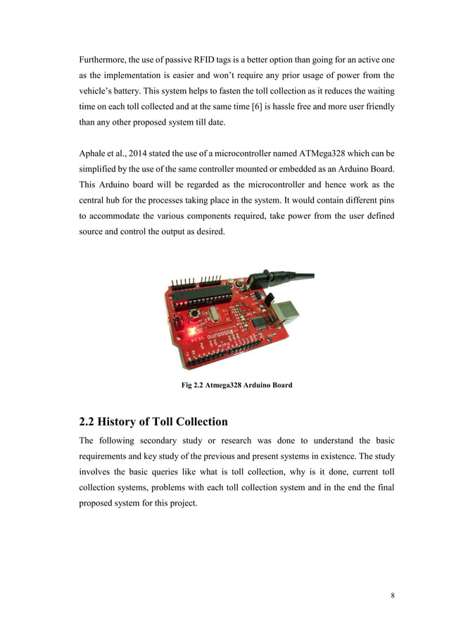 Project Report- RFID Based Automated Toll Collection System using Arduino @ Amity University ...