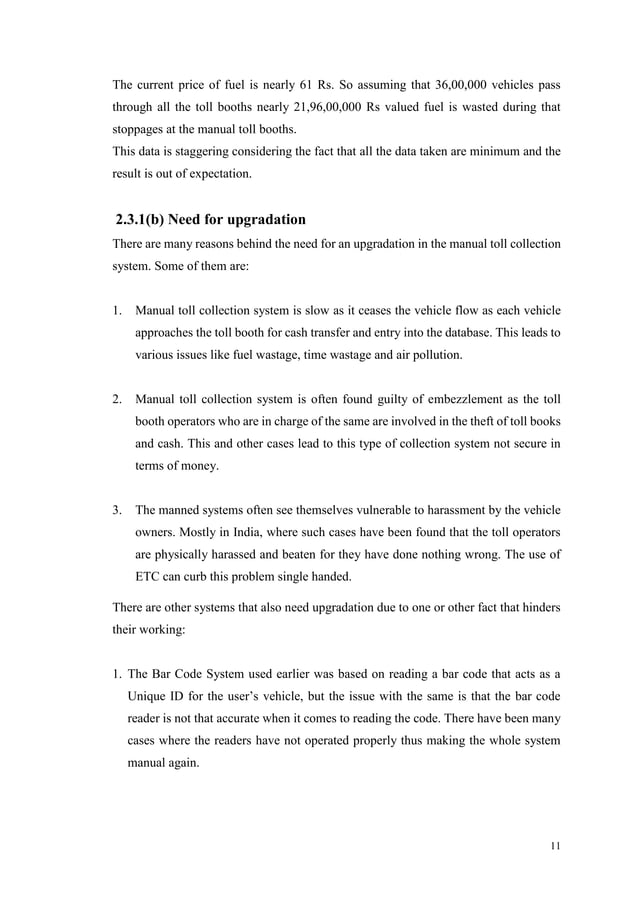 Project Report Rfid Based Automated Toll Collection System Using Arduino Amity University Pdf