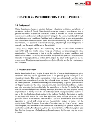 online learning and examination website | PDF
