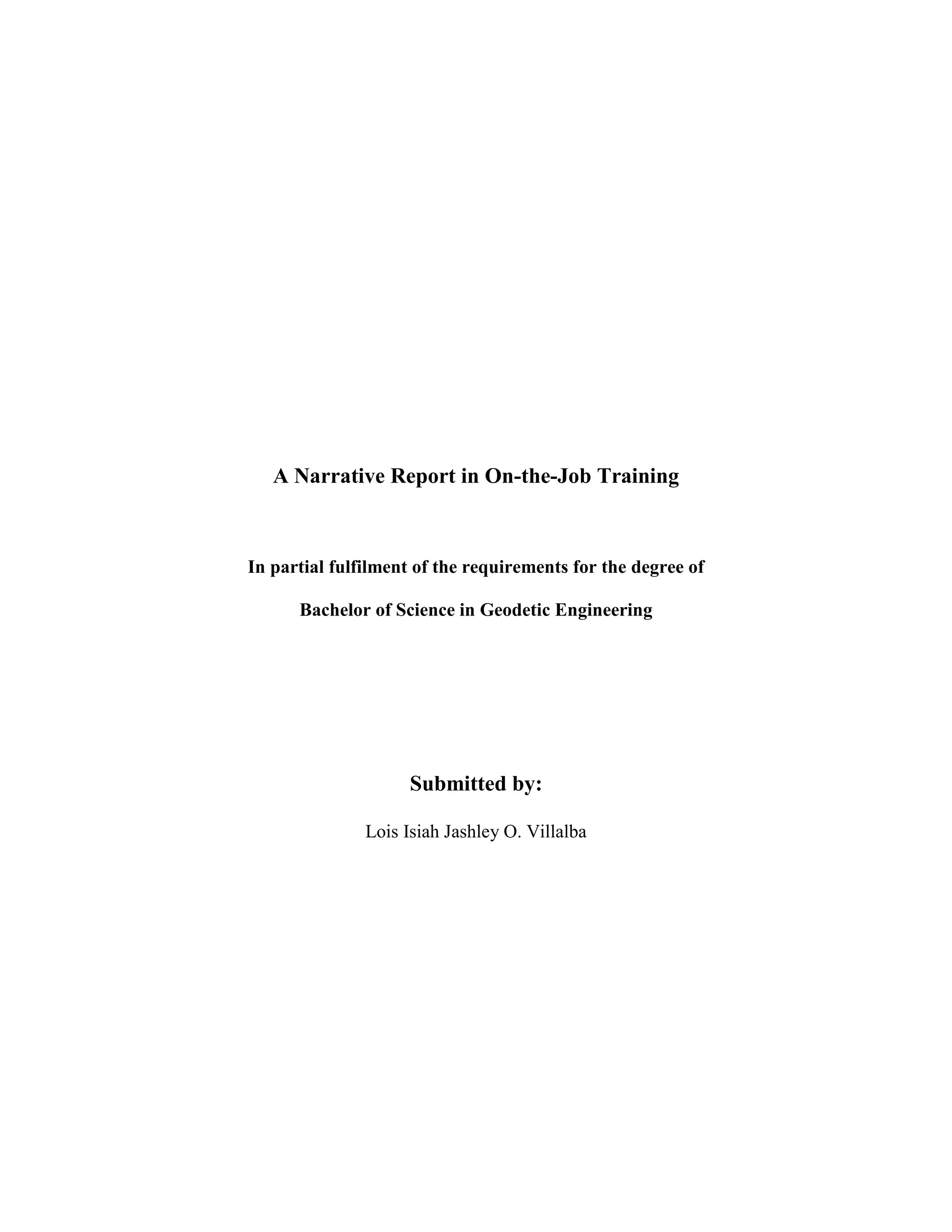 OJT narrative report | PDF