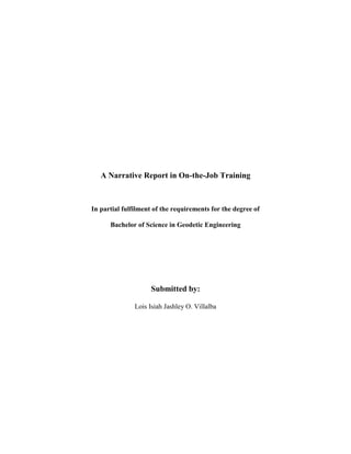 OJT narrative report | PDF