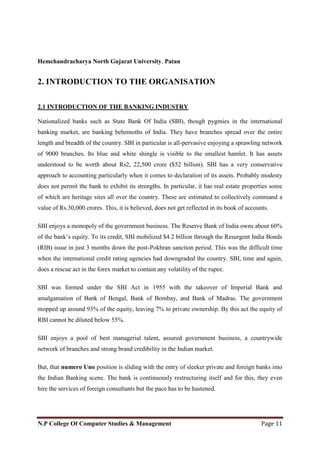 A project report on SBI bank | PDF