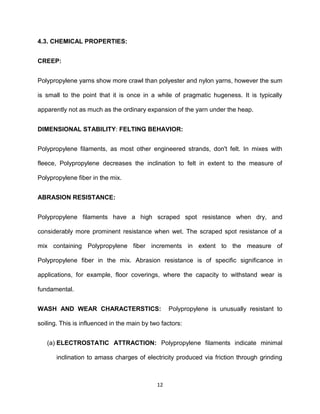 Polypropylene Fibers | PDF