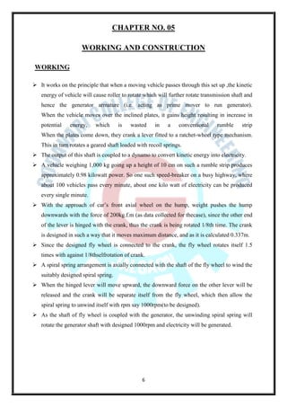 POWER GENERATION BY SPEED BREAKER | PDF