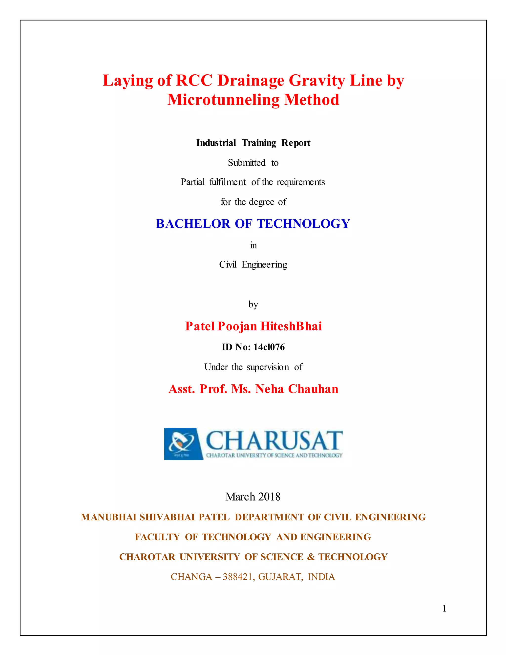 final year civil engineering training report | DOCX