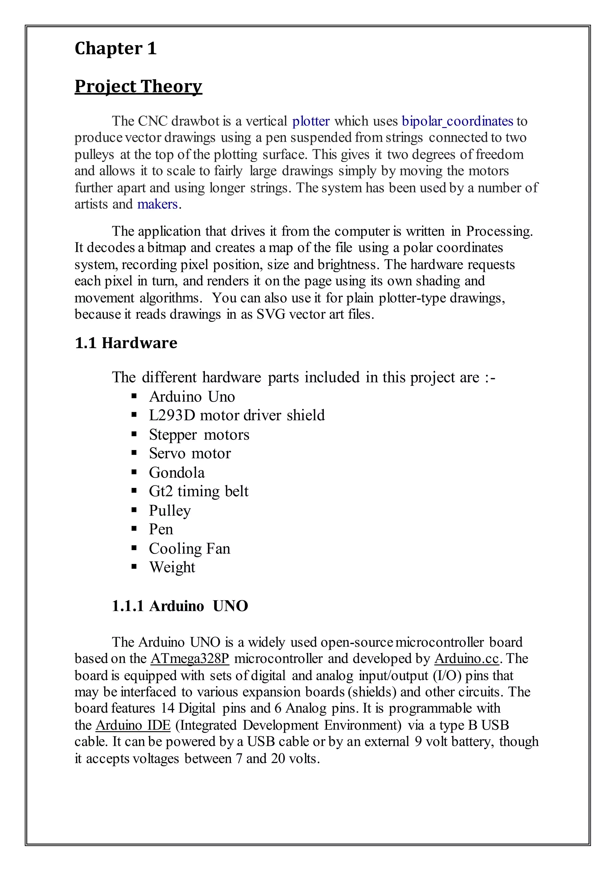 CNC DRAWBOT | DOCX | Computing | Technology & Computing