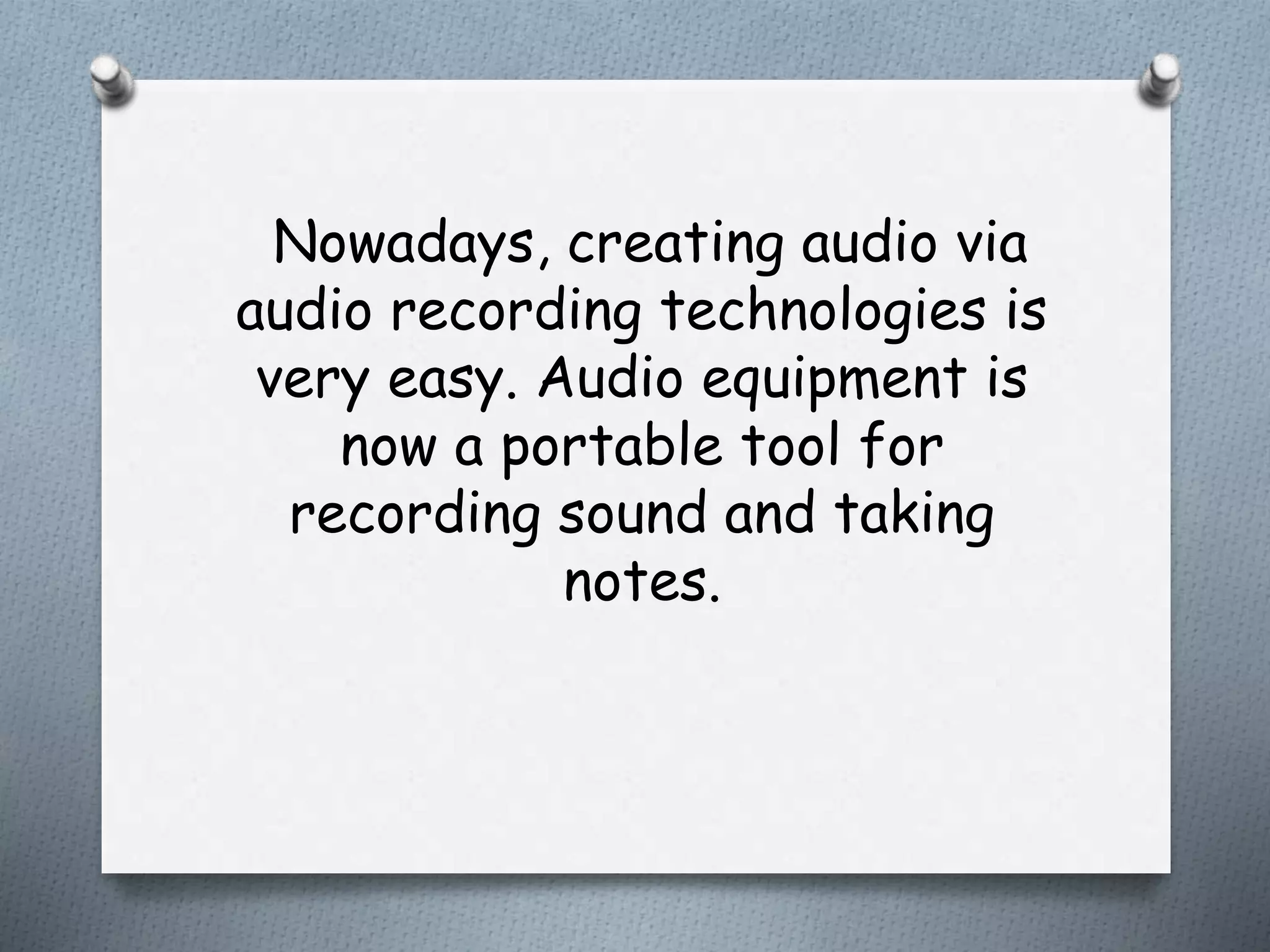 Audio Materials | PPTX