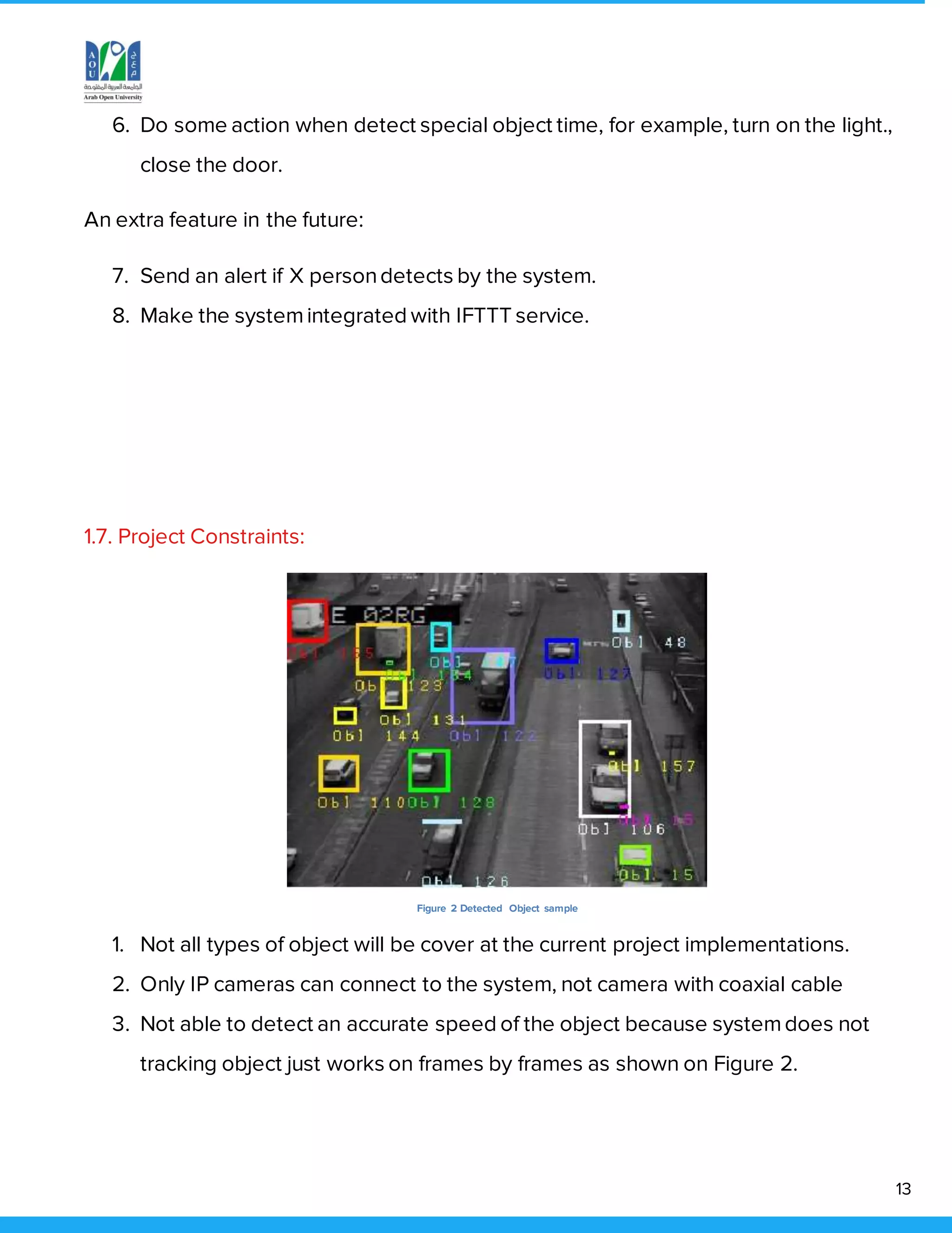 Smart Traffic Monitoring System Report | DOCX