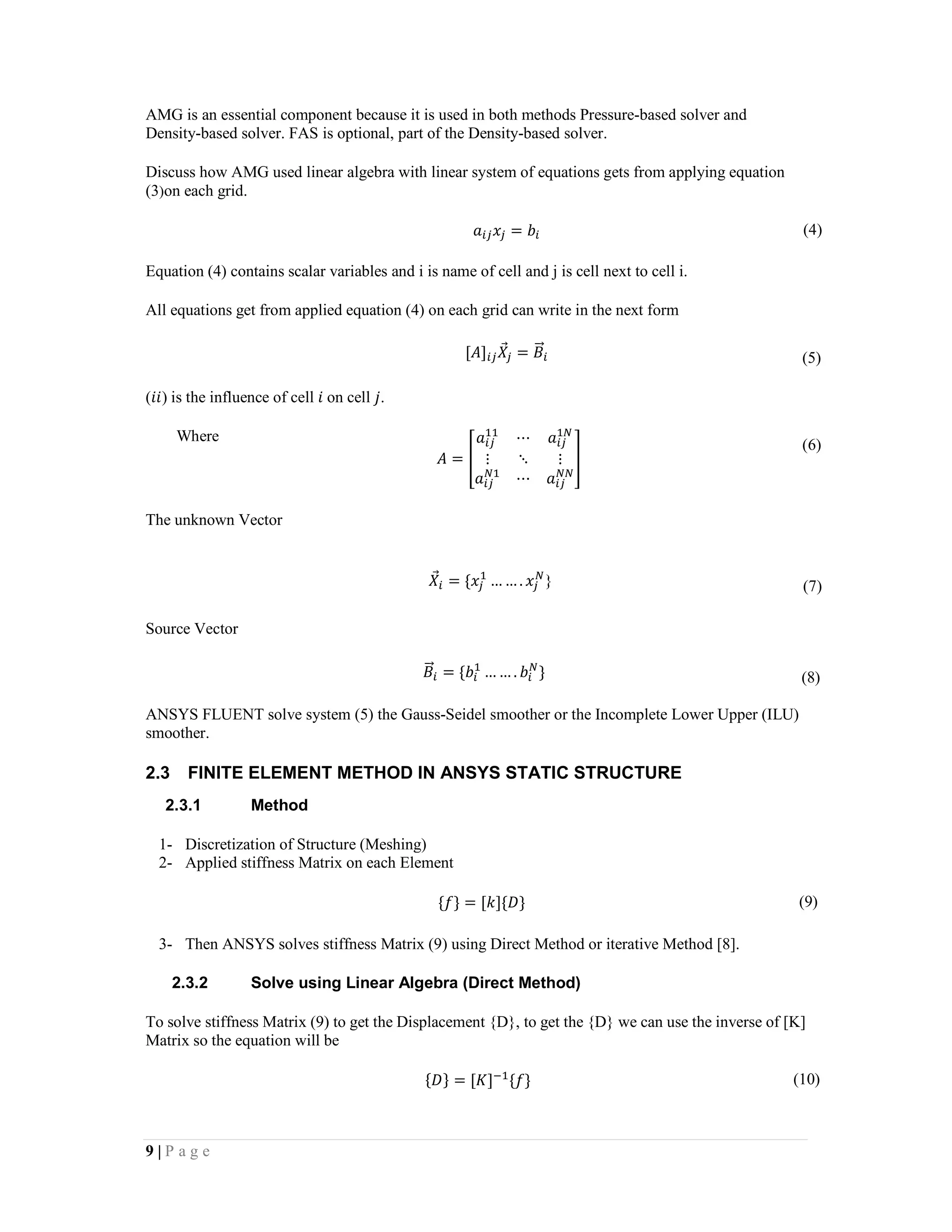 Modeling and Structural Analysis of a Wing [FSI ANSYS&MATLAB] | PDF