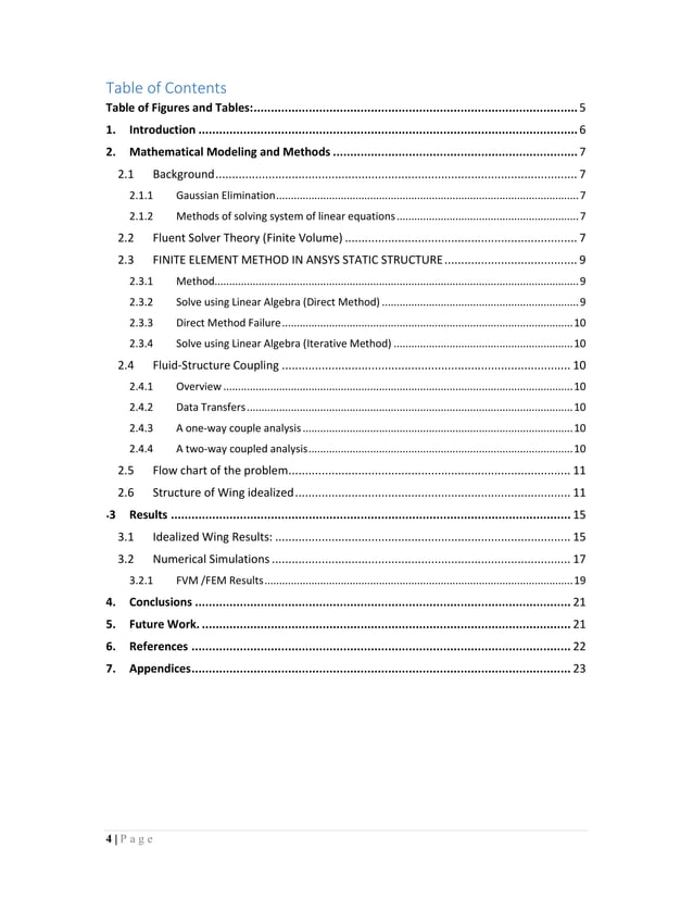 Modeling and Structural Analysis of a Wing [FSI ANSYS&MATLAB] | PDF ...