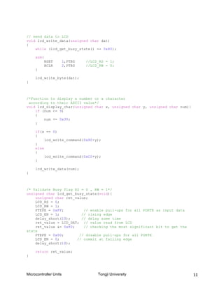 Interfacing with LCD | PDF | Operating Systems | Computer Software and Applications