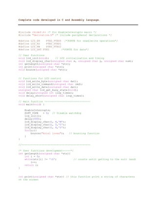 Interfacing with LCD | PDF | Operating Systems | Computer Software and Applications