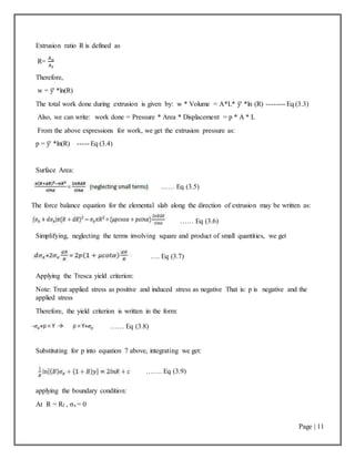 Analysis of Extrusion Metal Forming Defects | DOCX