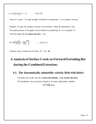 Analysis of Extrusion Metal Forming Defects | DOCX