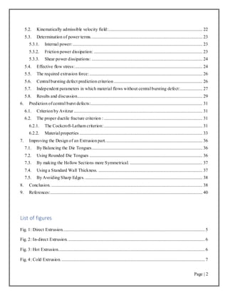 Analysis of Extrusion Metal Forming Defects | DOCX