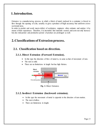Analysis of Extrusion Metal Forming Defects | DOCX