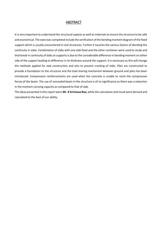 SUMMER INTERNSHIP REPORT at AMERIGO STRUCTURAL ENGINEERS PVT LTD, | PDF