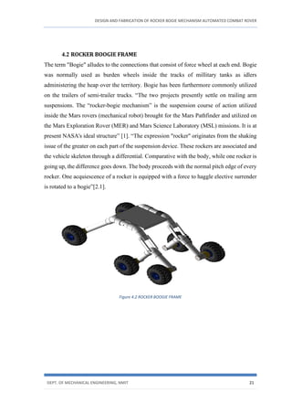 Design and Fabrication of Rocker Bogie Mechanism Automated Combat Rover ...