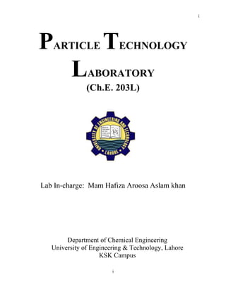Particle technology Lab report | PDF | Chemistry | Science