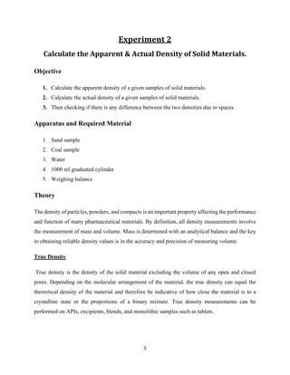 Particle technology Lab report | PDF