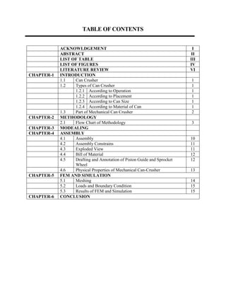 CAD Project Report - University of Windsor | PDF