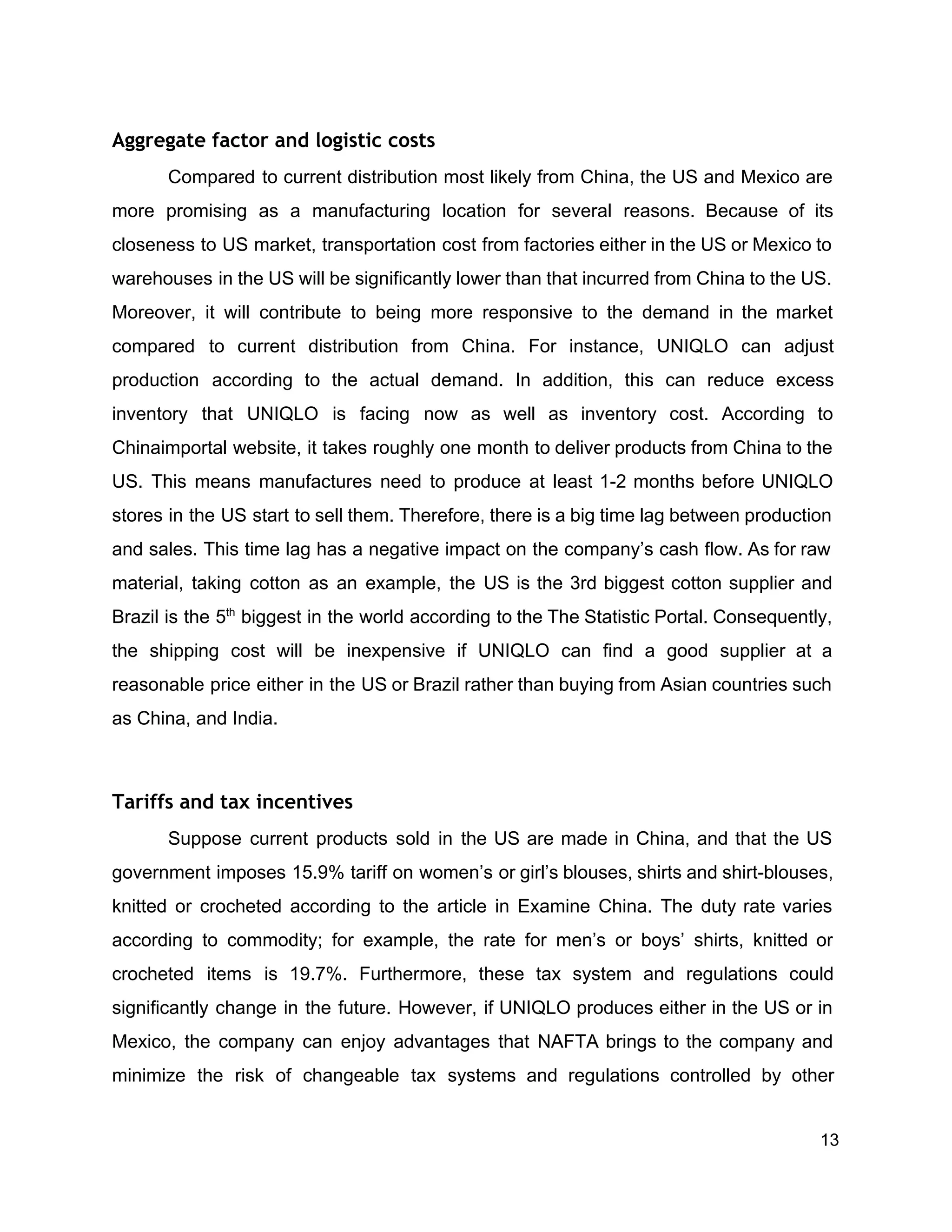 Supply Chain Network of Fast Retailing Co.(UNIQLO) | PDF