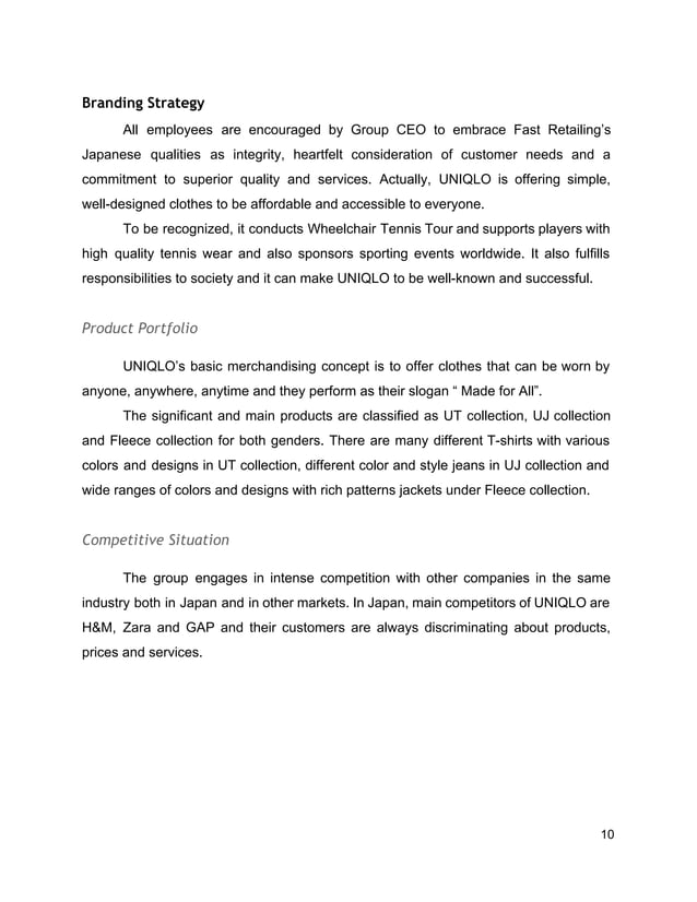 Supply Chain Network of Fast Retailing Co.(UNIQLO) | PDF