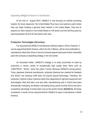 Supply Chain Network of Fast Retailing Co.(UNIQLO) | PDF